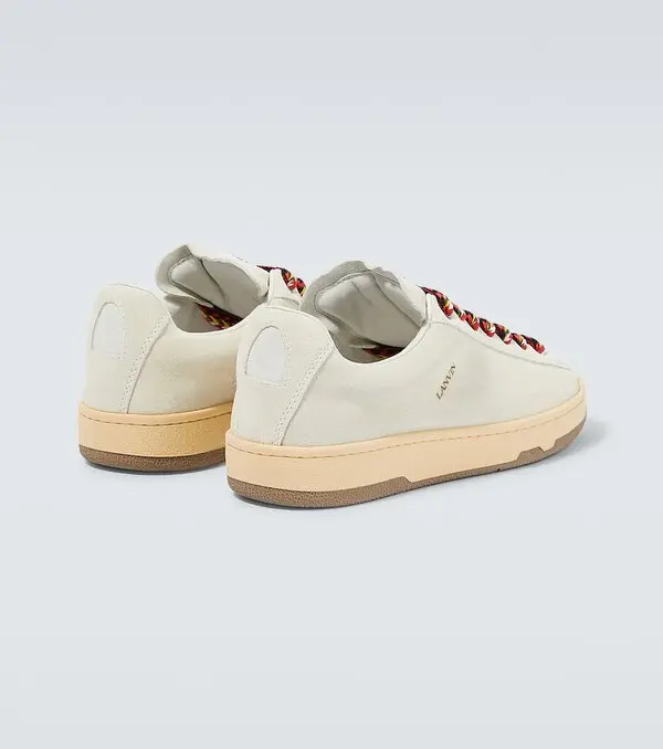 LANVIN Lite Curb Suede Sneakers - White