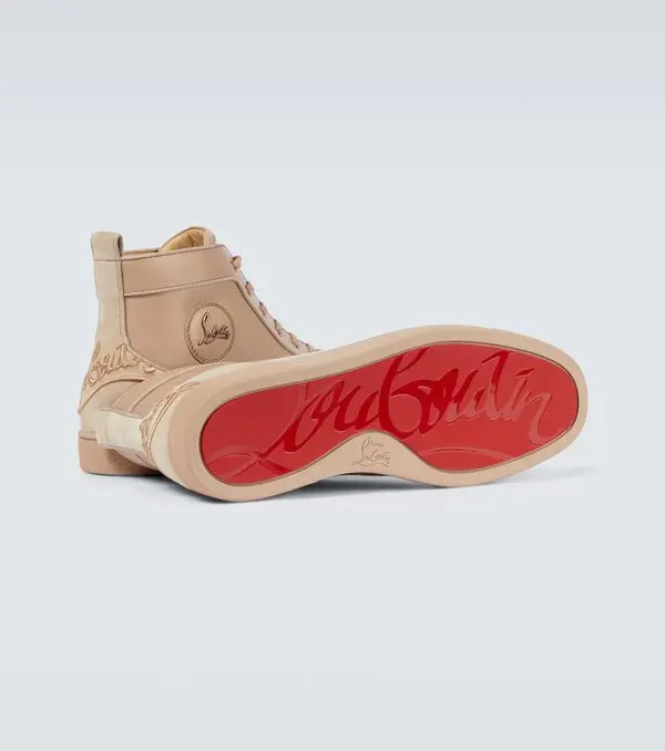CHRISTIAN LOUBOUTIN Fun Louis High-top Sneakers - Beige