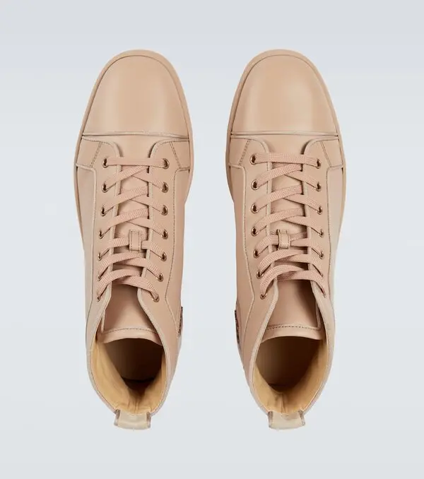 CHRISTIAN LOUBOUTIN Fun Louis High-top Sneakers - Beige