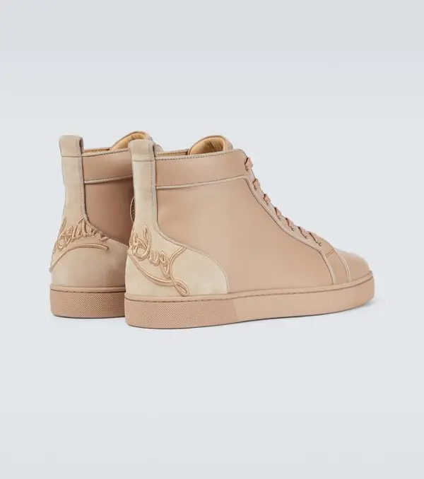 CHRISTIAN LOUBOUTIN Fun Louis High-top Sneakers - Beige