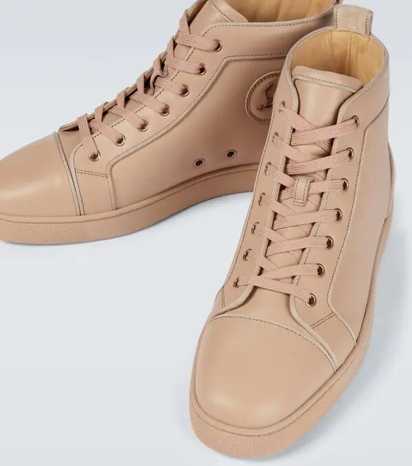 CHRISTIAN LOUBOUTIN Fun Louis High-top Sneakers - Beige