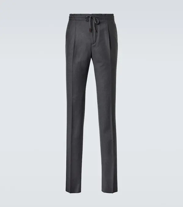 SLOWEAR Incotex Wool Tapered Trousers - Grey