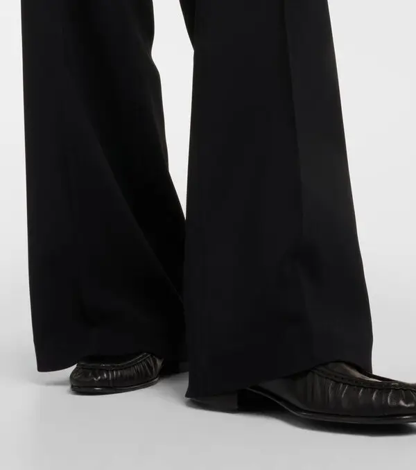 JOSEPH Alane High-rise Wide-leg Pants - Black