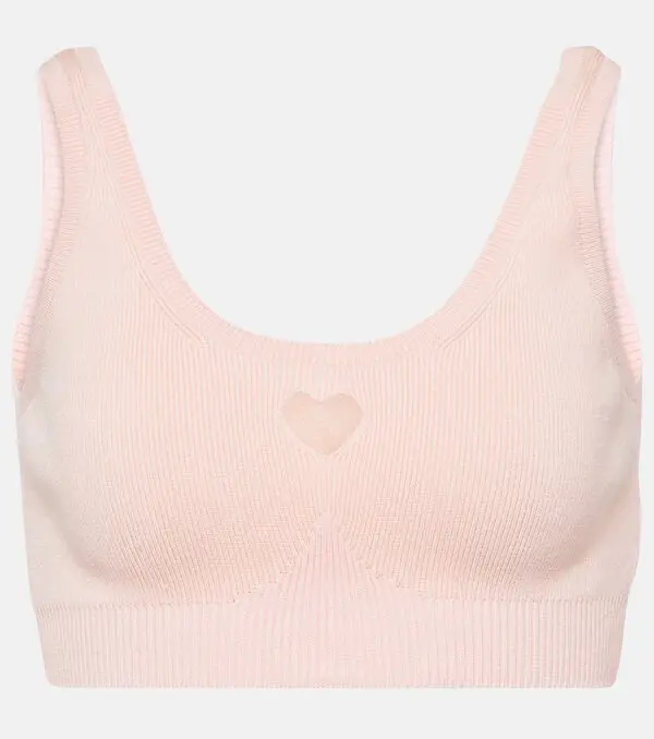 Simone Rocha Love Heart Cutout Bralette - Red