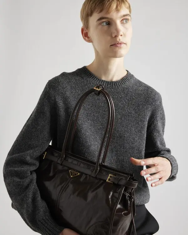 Prada Leather Handbag - Brown
