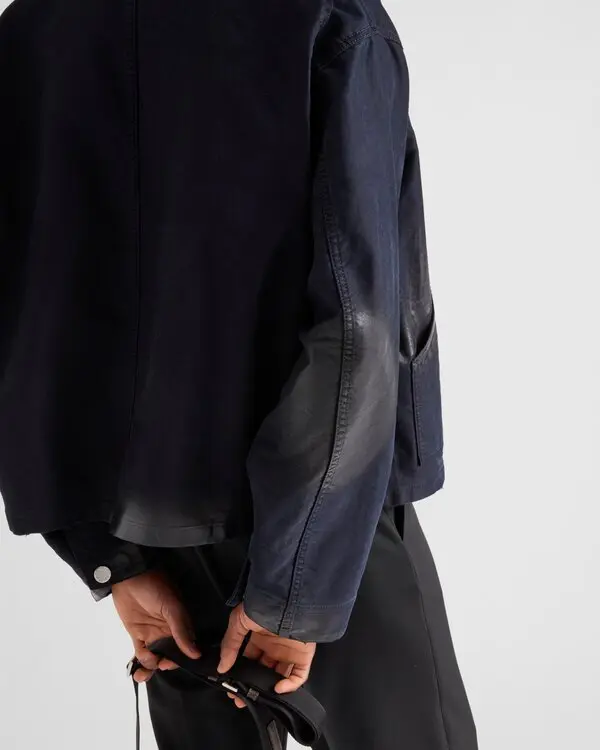 Prada Moleskin Blouson Jacket - Navy | Editorialist