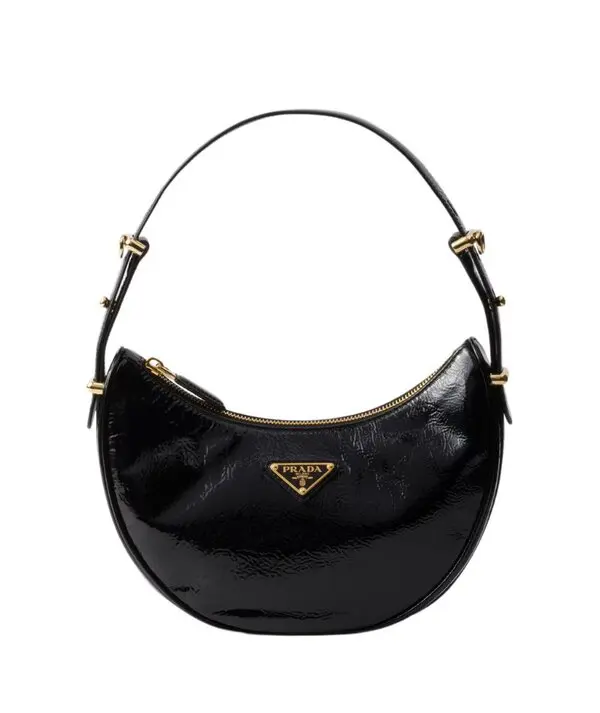 Prada Arqué Patent Leather Shoulder Bag