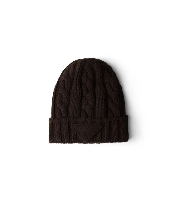 Prada Cashmere Beanie - Brown