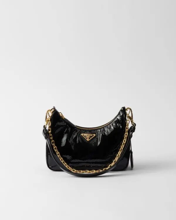 Prada Re-edition Mini Naplak Patent Leather Bag