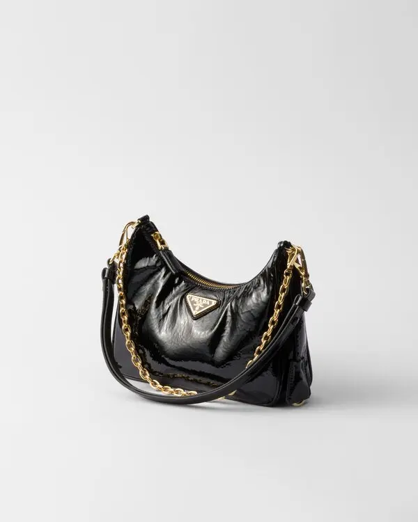 Prada Re-edition Mini Naplak Patent Leather Bag