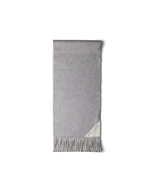 Prada Double Cashmere Scarf - Grey
