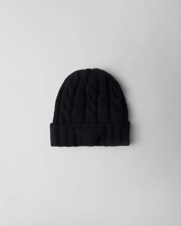 Prada Cashmere Beanie - Navy