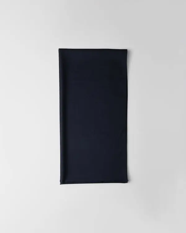 Prada Wool And Silk Scarf - Navy