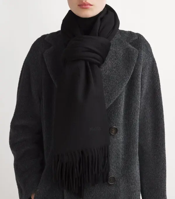 Max Mara Cashmere Fringed Scarf