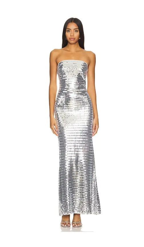 SIMONMILLER Sculpty Strapless Sequin Dress