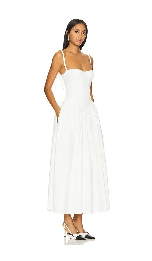 Tularosa Emma Midi Dress In White - 6% Off | Editorialist