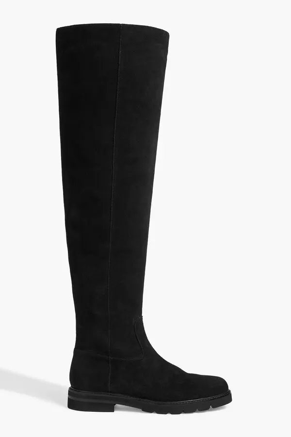 STUART WEITZMAN Chicago Suede Over-the-knee Boots - Black