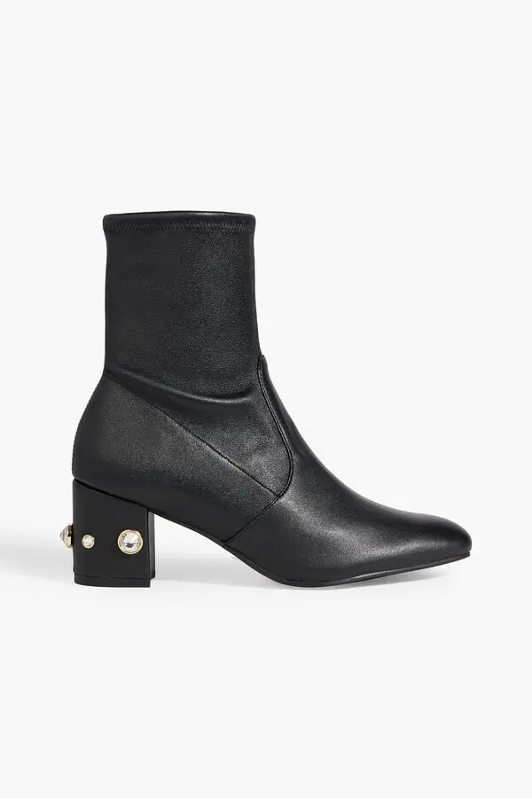 STUART WEITZMAN Allshine 60 Embellished Leather Ankle Boots