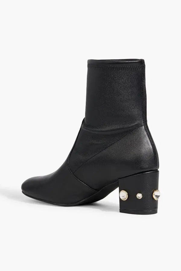STUART WEITZMAN Allshine 60 Embellished Leather Ankle Boots