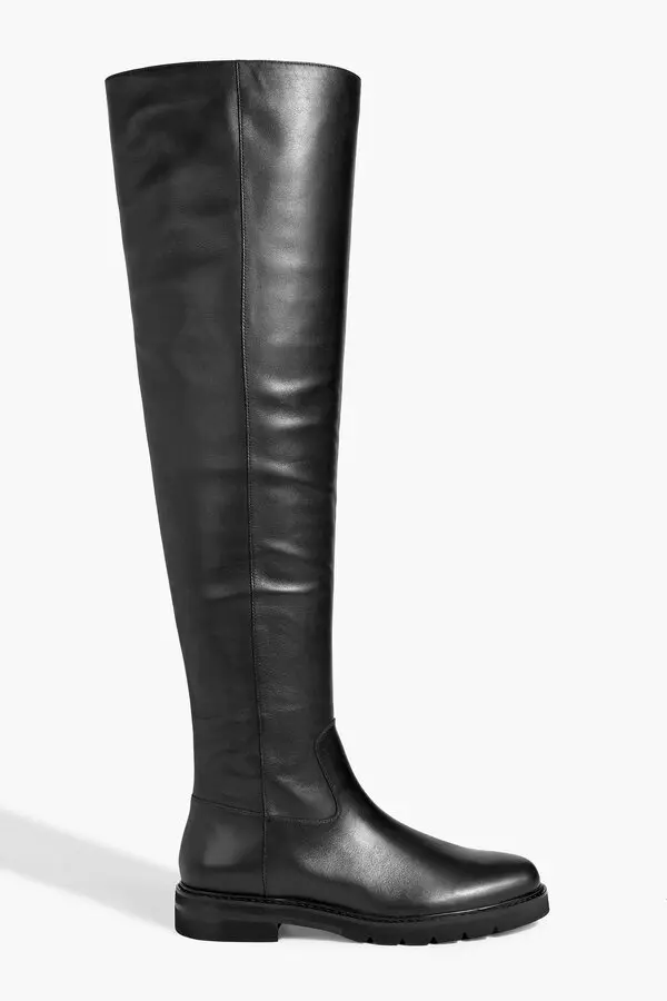 STUART WEITZMAN Chicago Leather Over-the-knee Boots - Black