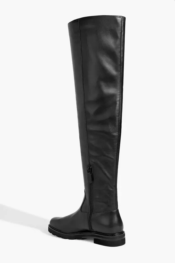STUART WEITZMAN Chicago Leather Over-the-knee Boots - Black