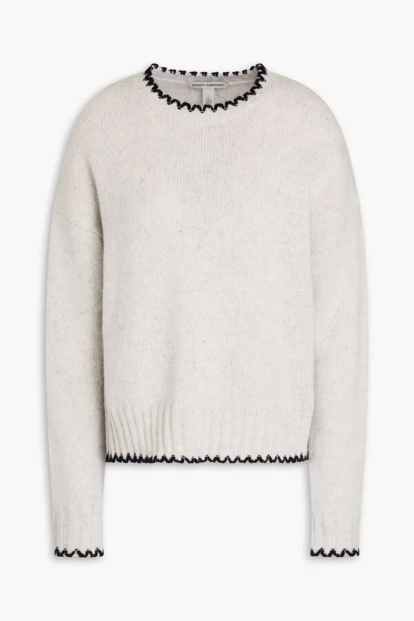 Autumn Cashmere Whipstitched Donegal Cashmere Sweater