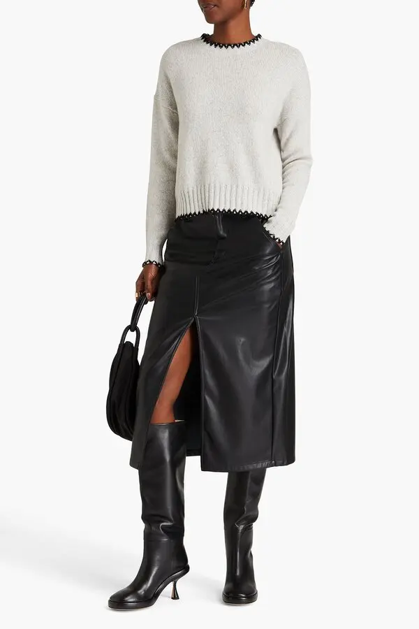 Autumn Cashmere Whipstitched Donegal Cashmere Sweater