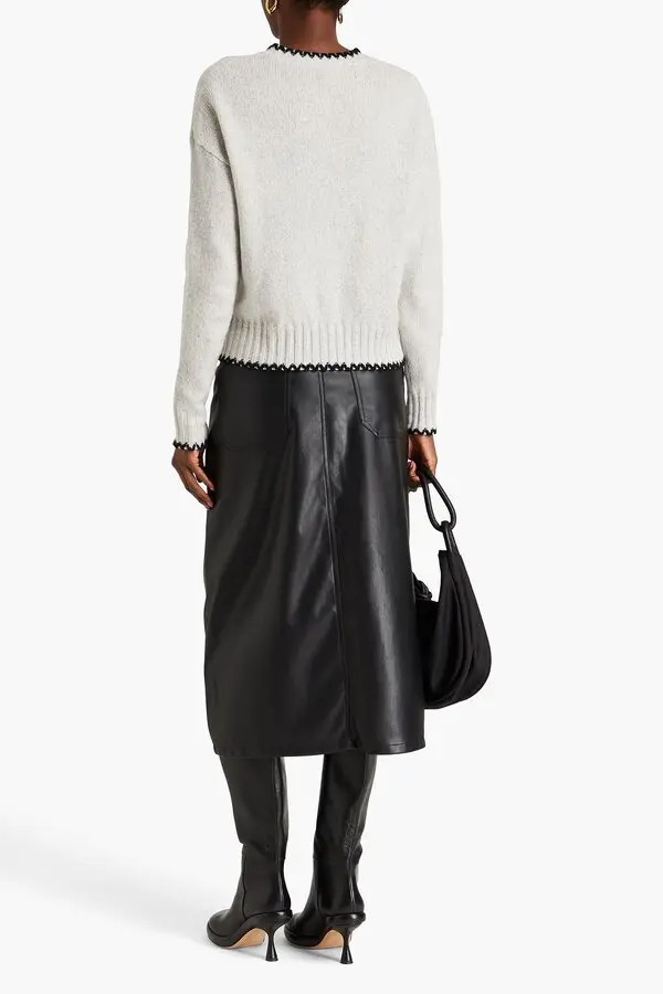 Autumn Cashmere Whipstitched Donegal Cashmere Sweater