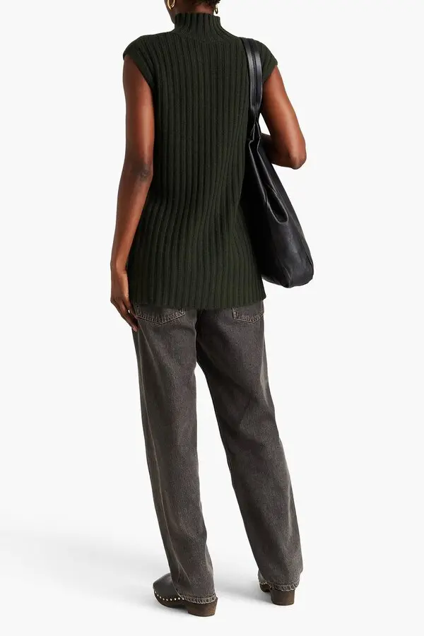 Autumn Cashmere Cable-knit Turtleneck Vest