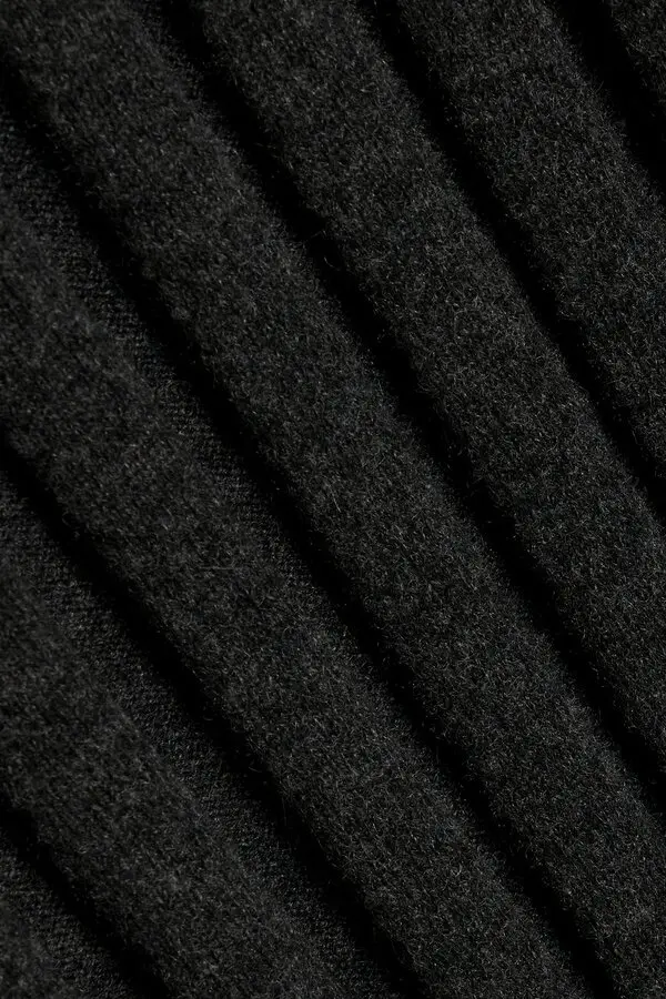 Autumn Cashmere Ribbed Cashmere Turtleneck Midi Dress