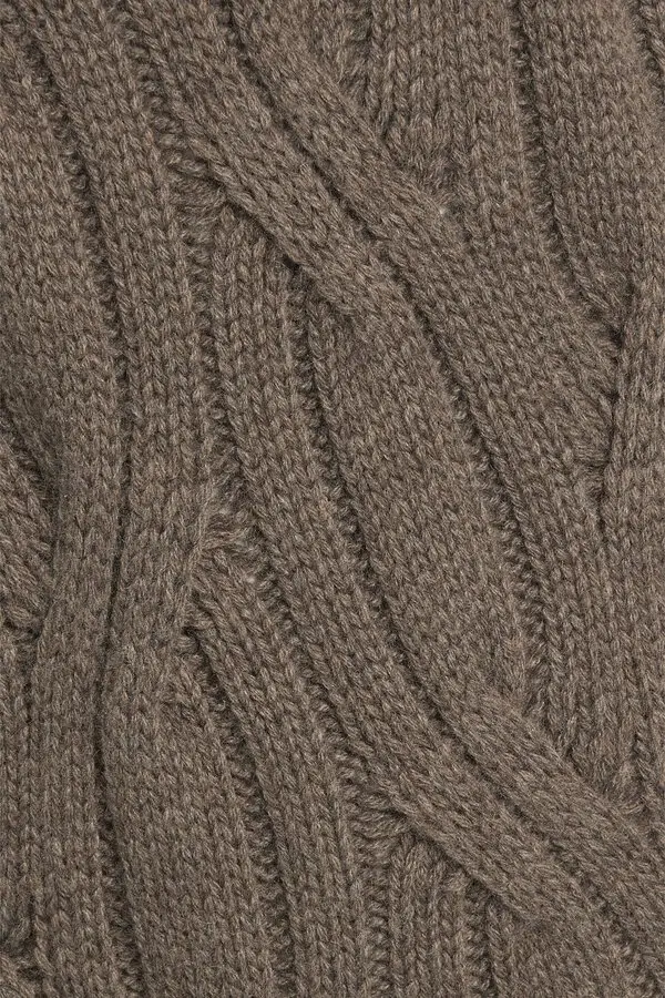 Autumn Cashmere Cable-knit And Ribbed-knit Turtleneck Tunic