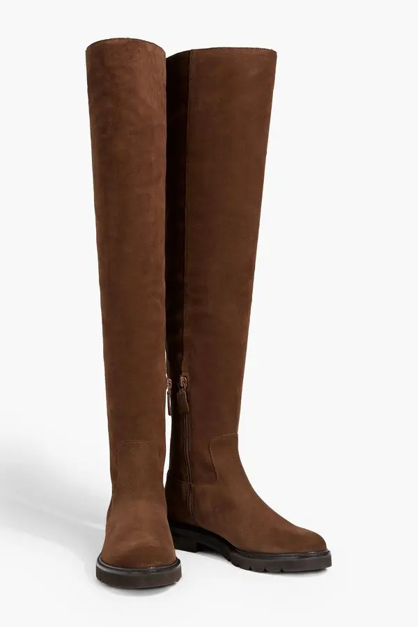 STUART WEITZMAN Suede Over-the-knee Boots - Brown