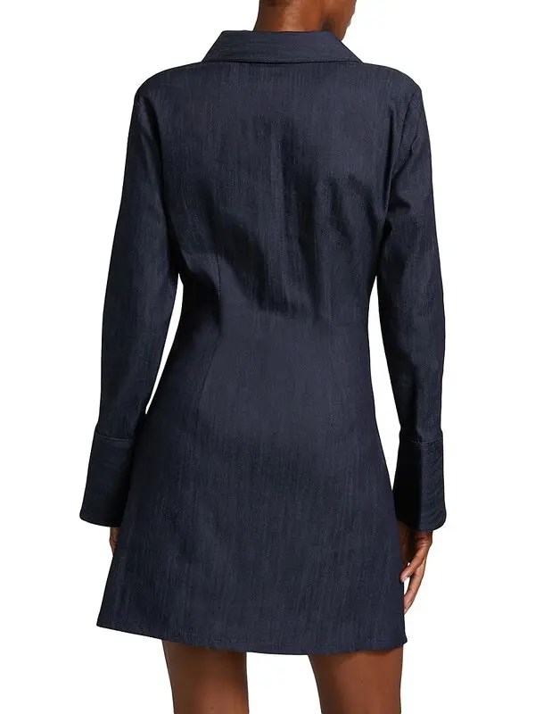 Cinq À Sept Mckenna Twist-front Denim Minidress