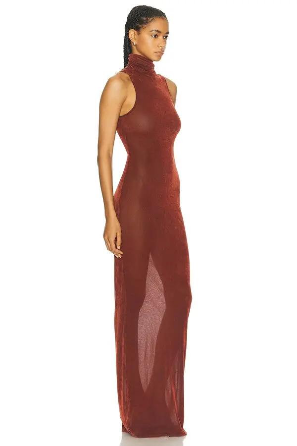 PRISCAVERA Turtleneck Maxi Dress