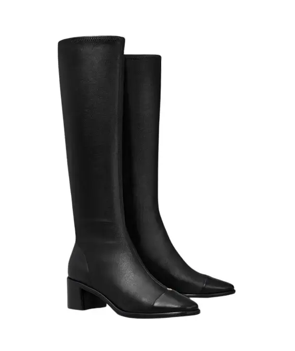 Tory Burch Cap-toe Knee-high Boot - Perfect Black