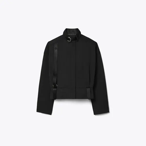 Tory Burch Wool Bomber Jacket - Night Shadow
