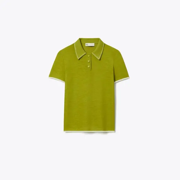 Tory Burch Wool Polo - Bright Green
