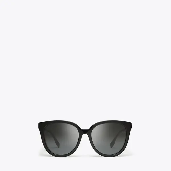Tory Burch Miller Round Sunglasses - Black/dark Grey