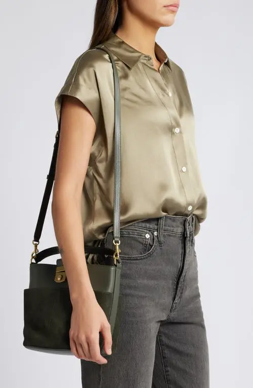 Veronica Beard Leather Bucket Bag