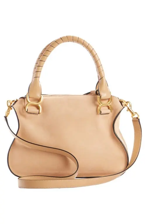 Chloé Small Marcie Leather Satchel - Milky Brown 281