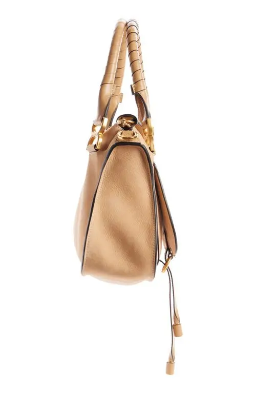 Chloé Small Marcie Leather Satchel - Milky Brown 281