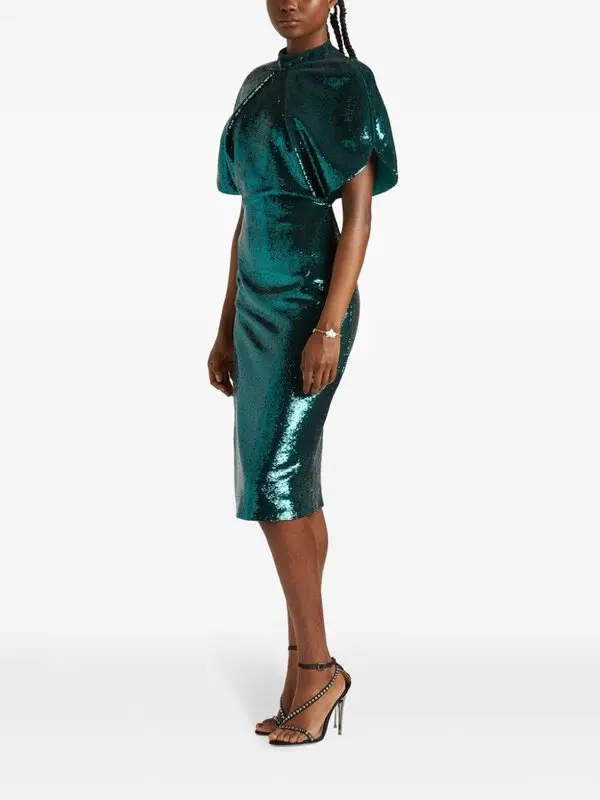 GENNY Sequin-embellished Midi Dress