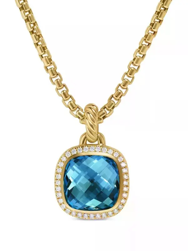 David Yurman 18kt Yellow Albion Topaz And Diamond Pendant - Gold