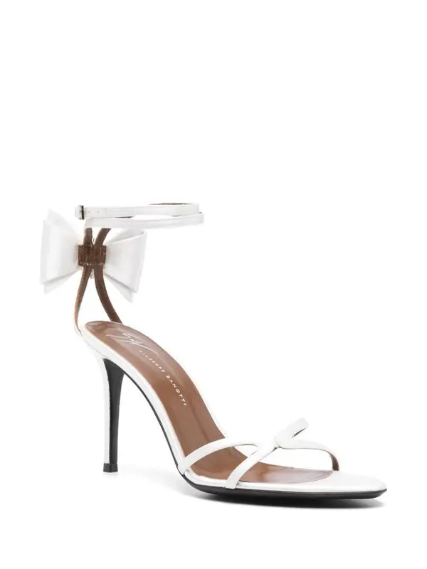 GIUSEPPE ZANOTTI 100mm Papillon Sandals - White