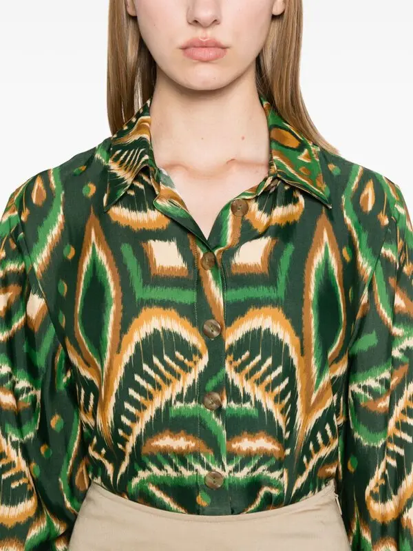 Farm Rio Pineapple Ikat Shirt