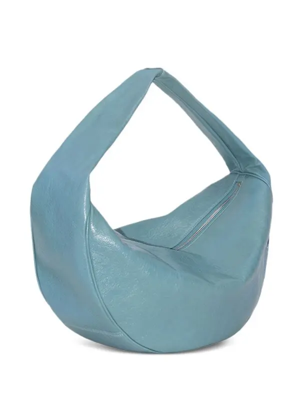 By Far Maxi Cush Leather Shoulder Bag - Blue