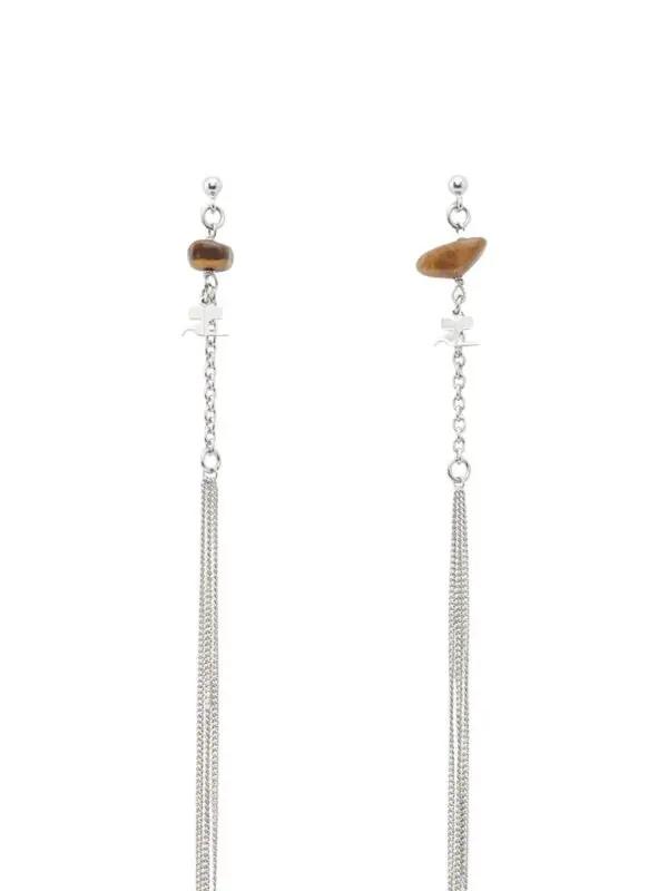 COURREGES Stone Chain Earrings