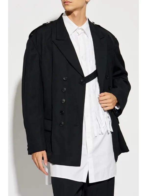 Yohji Yamamoto Wool Double-breasted Blazer