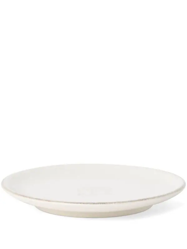 Brunello Cucinelli Engraved-logo Ceramic Plate - White