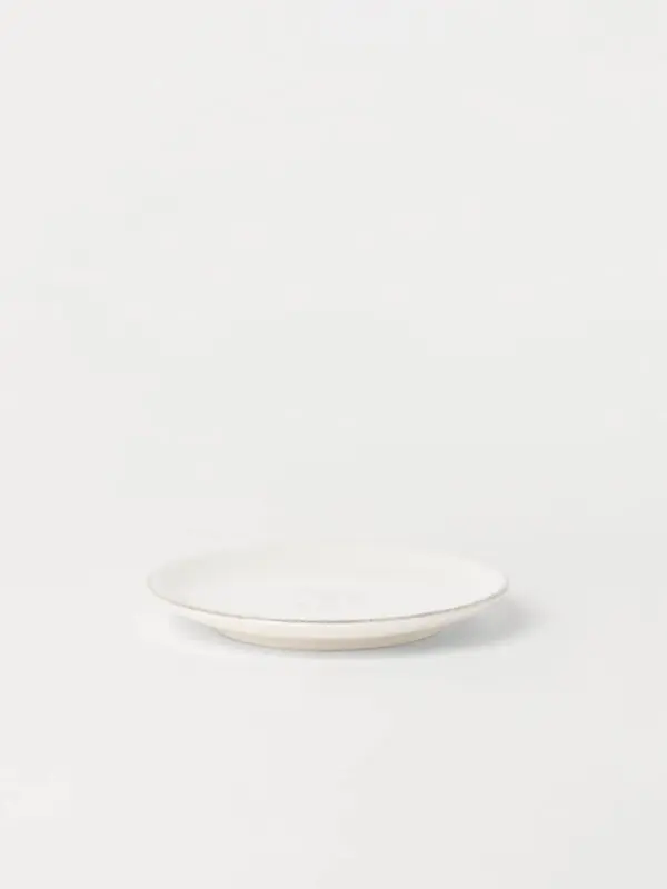 Brunello Cucinelli Engraved-logo Ceramic Plate - White